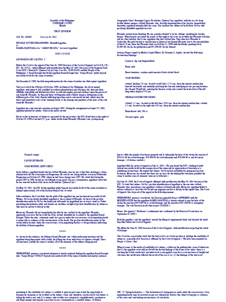 People Vs Rarugal | PDF | Witness | Damages