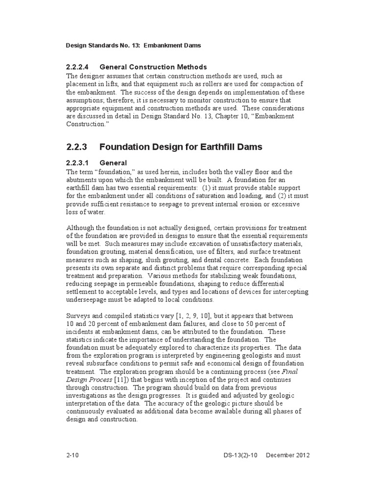 USBR - Design of Embankement Dam | PDF | Dam | Soil Mechanics