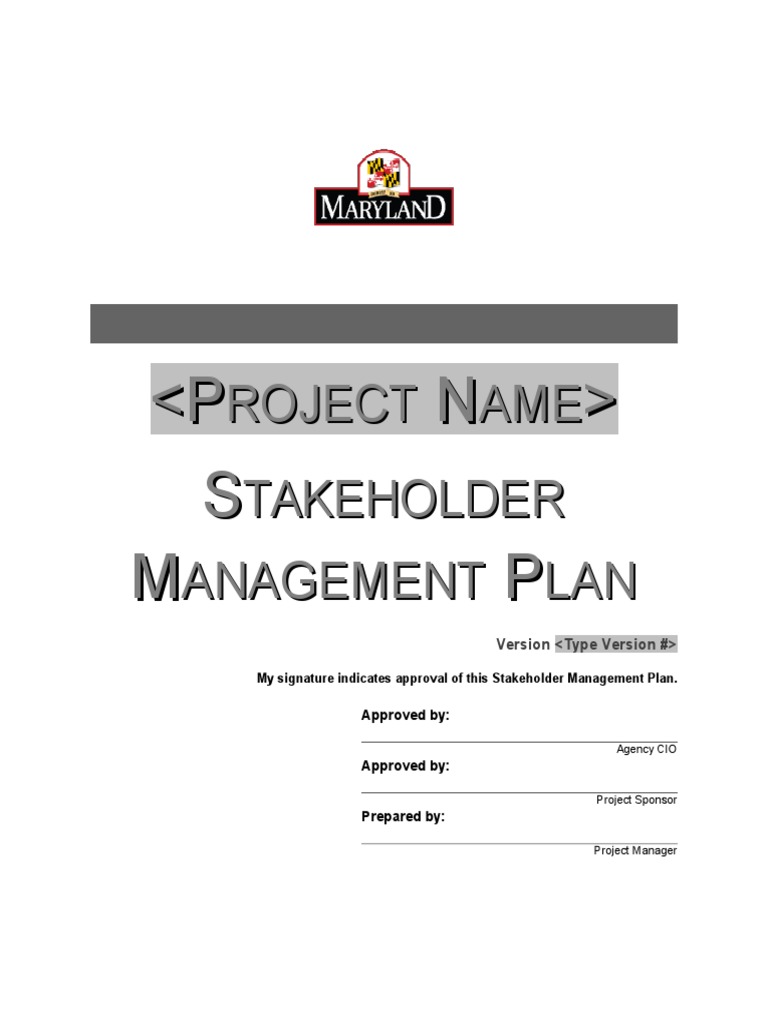 Stakeholder Management Plan | PDF