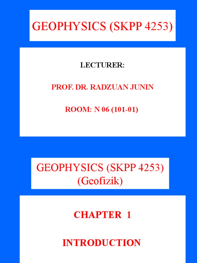 Chap1 - Intro Geophys Note | PDF | Geophysics | Reflection Seismology