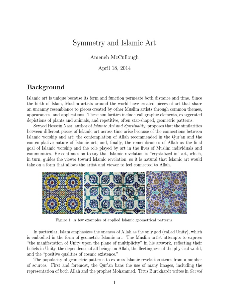 Symmetry and Islamic Art | PDF | Lattice (Group) | Group (Mathematics)