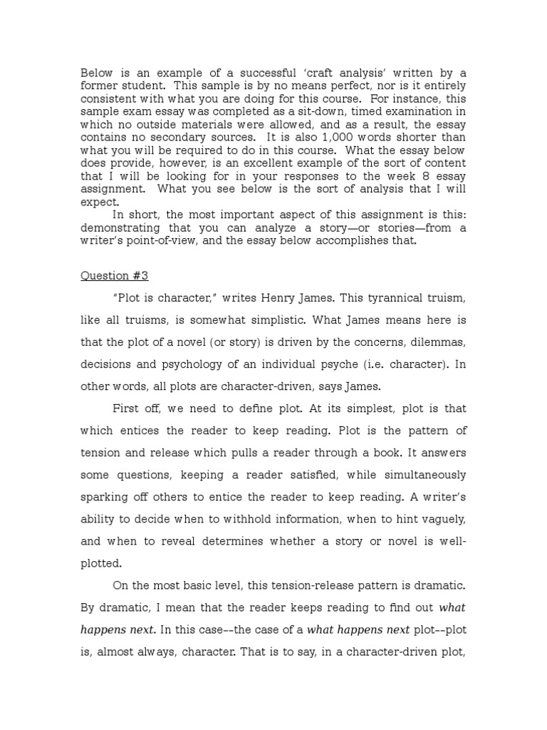 Sample Craft Analysis | PDF | Huckleberry Finn