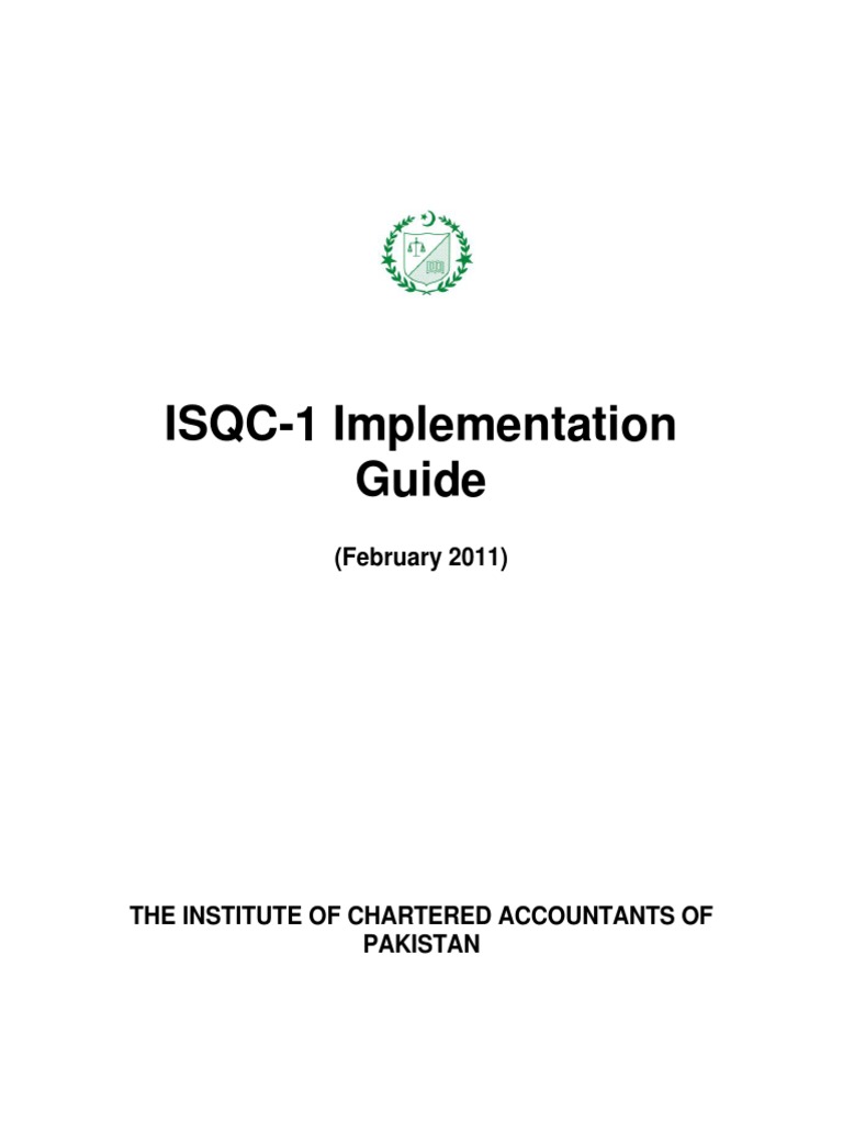 ISQC 1 Implementation Guide PDF | PDF | Audit | Competence (Human Resources)