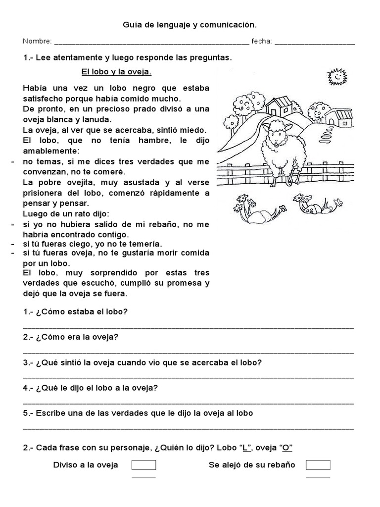 GUIA A° comprension de lectura | Alimentos | Naturaleza