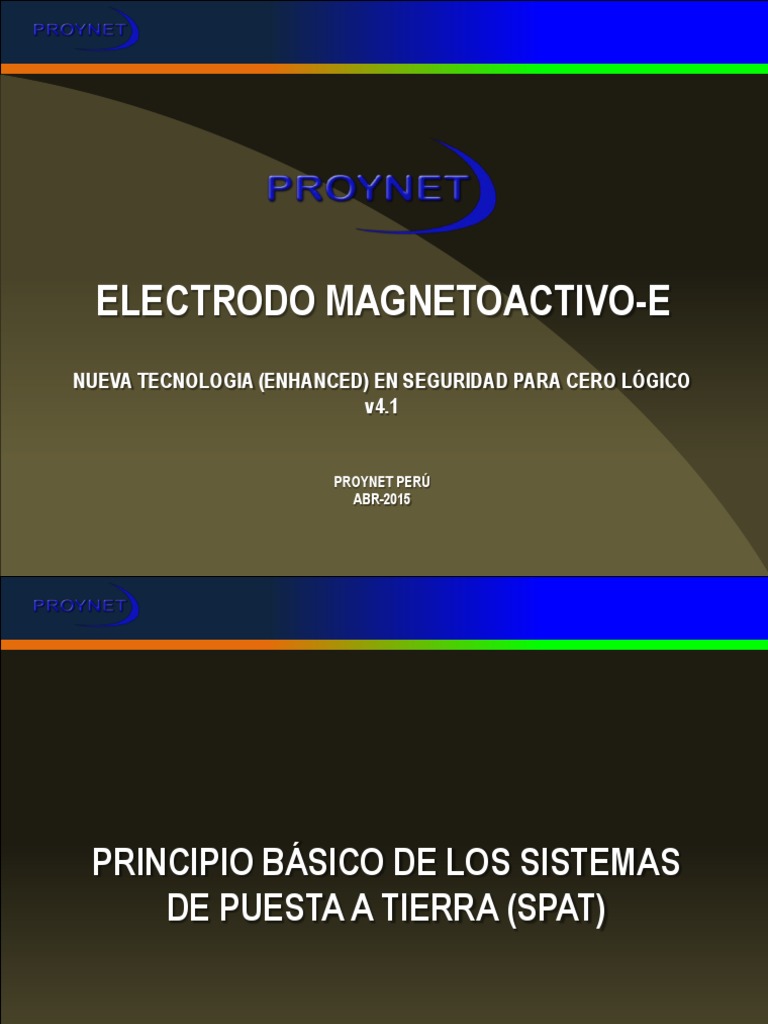 Presentación PROYNET ABR-2015 v4.1 | PDF | Corriente eléctrica | voltaje