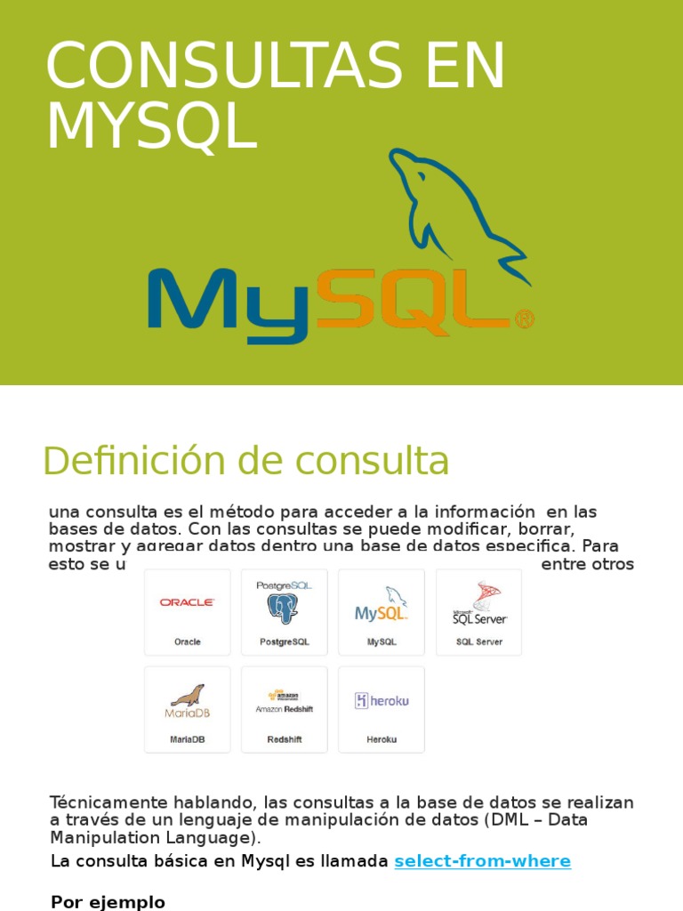 Consultas en Mysql | PDF