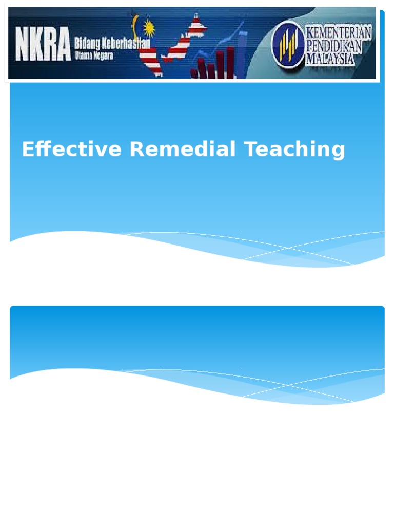 Effective Remedial Teaching | PDF | Teachers | Reading (Process)