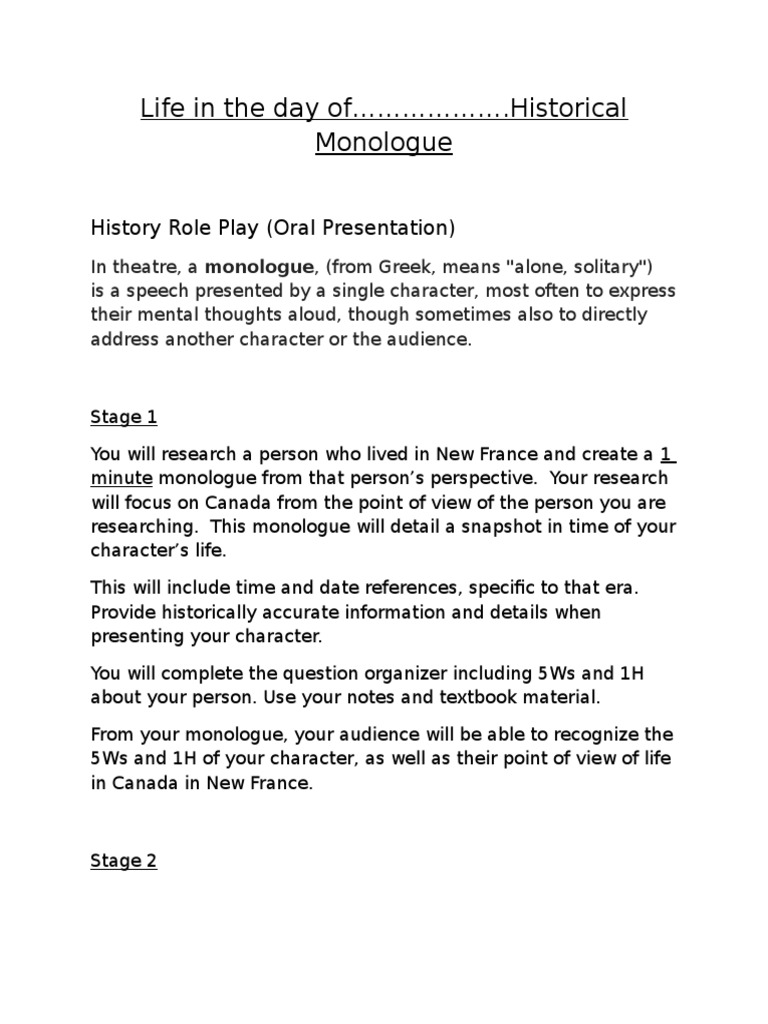 History Role Play | PDF | Language Arts & Discipline | Foreign Language ...