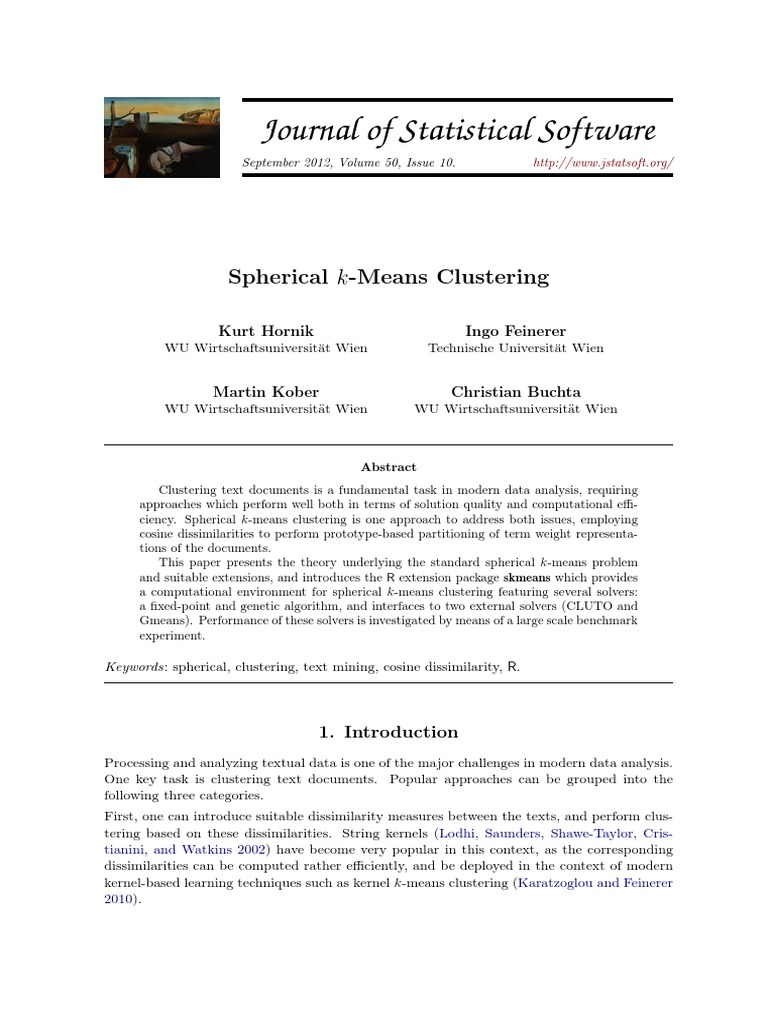 Spherical K-Means Clustering | PDF | Cluster Analysis | Matrix ...
