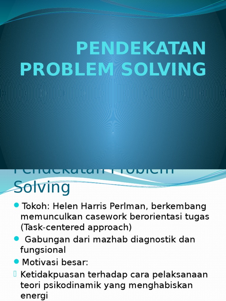 3a) Pendekatan Problem Solving | PDF | Karier & Perkembangan