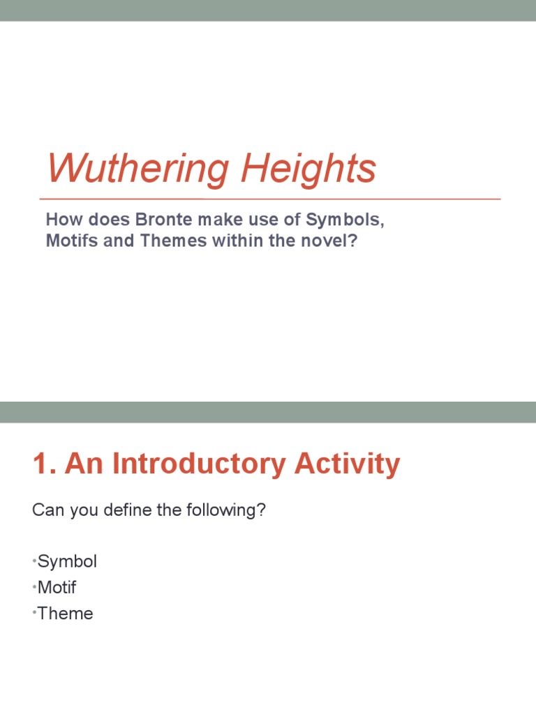 Themes Motifs and Symbols 2016 | PDF | Heathcliff (Wuthering Heights ...