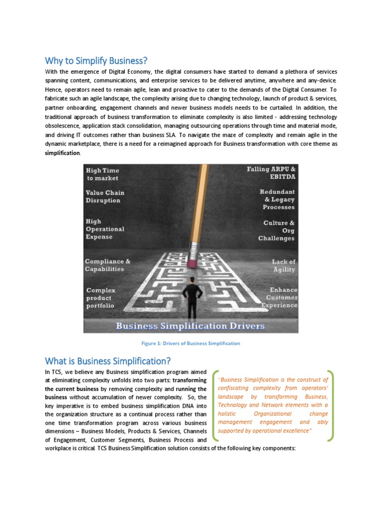 Business Simplification Brochure | PDF | Business Process | Business Model