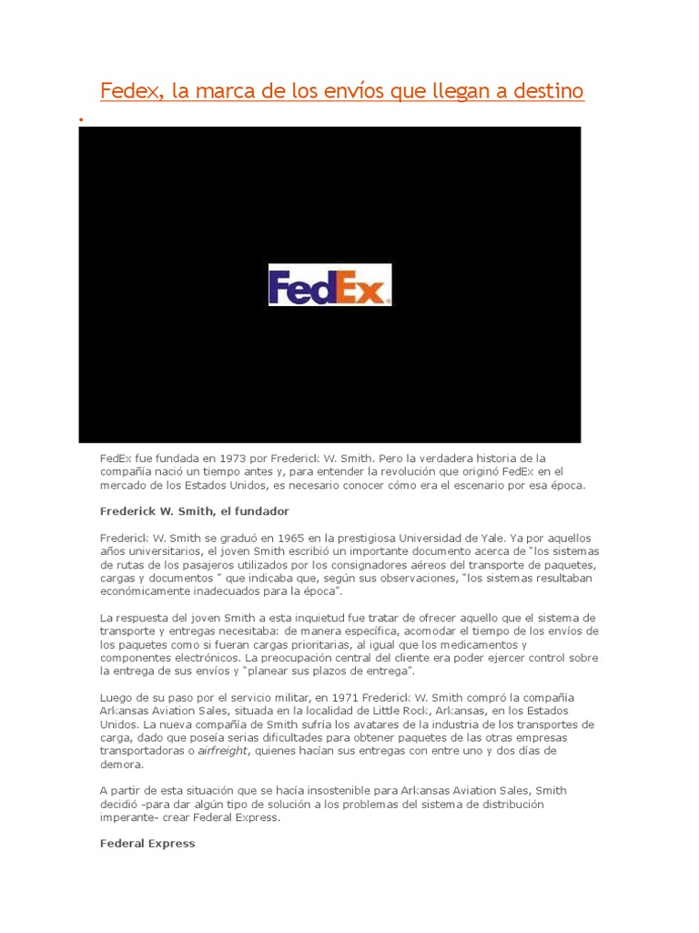 Modelo de Gestion Fedex | PDF | Fed Ex | Publicidad