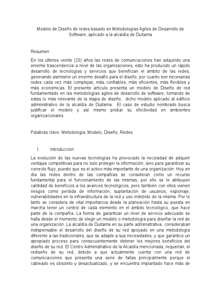 Modelo para Diseño de Redes | PDF | Software | Red de computadoras