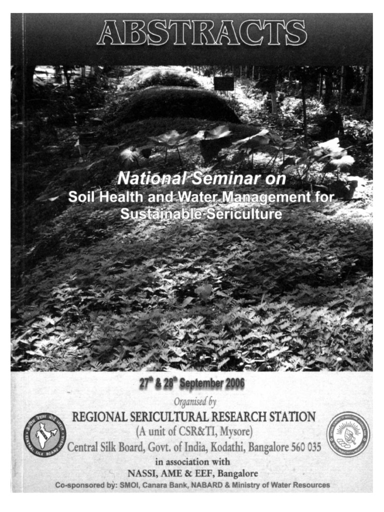 National Seminar on SOIL HEALTH AND WATER MANAGEMENT FOR SUSTAINABLE ...