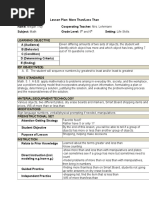 Ordering Numbers Lesson Plan | PDF | Lesson Plan | Teachers