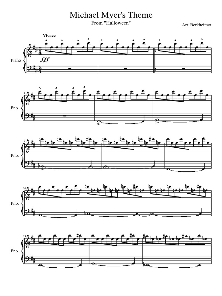 Theme From Halloween Michael Myers Theme PDF | PDF