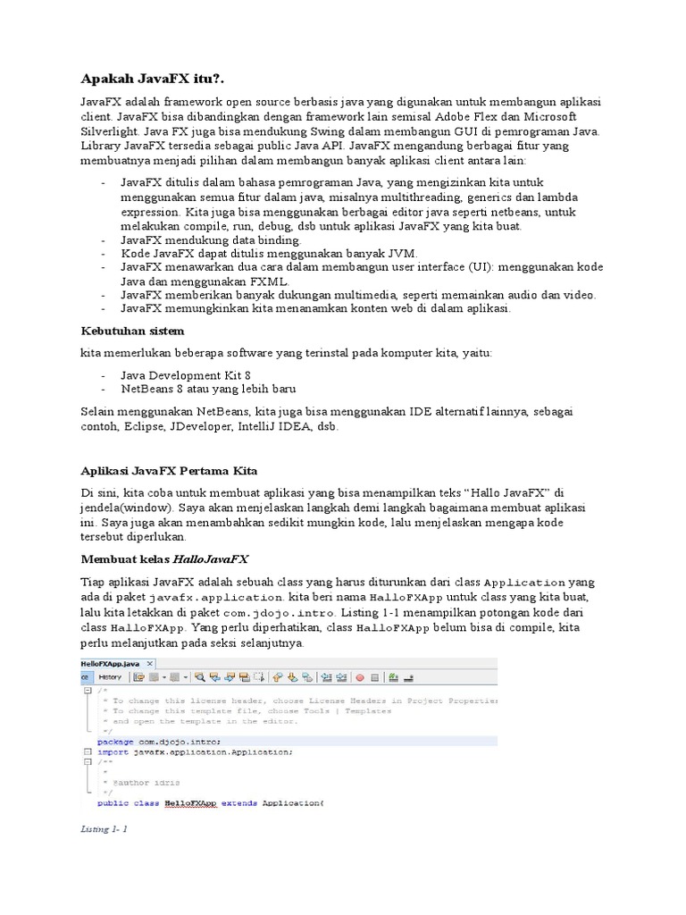 Apakah JavaFX Itu | PDF