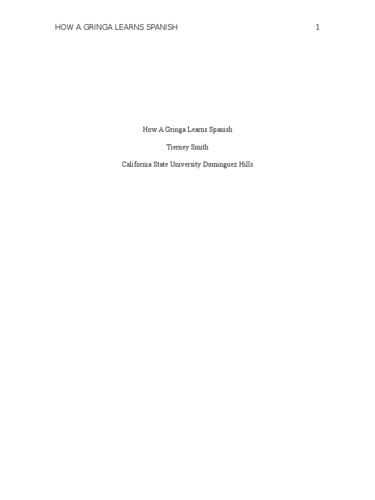 How A Gringa Learns Spanish | PDF | Spanish Language | Sign Language