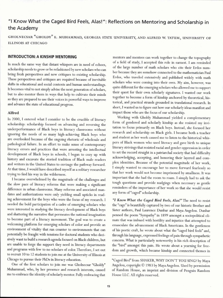 Alfred Tatum | PDF | Literacy | Mentorship