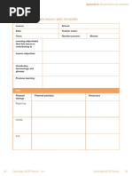 Cambridge Lesson Plan Template | PDF