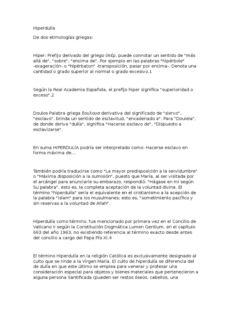 Hiperdulía | PDF