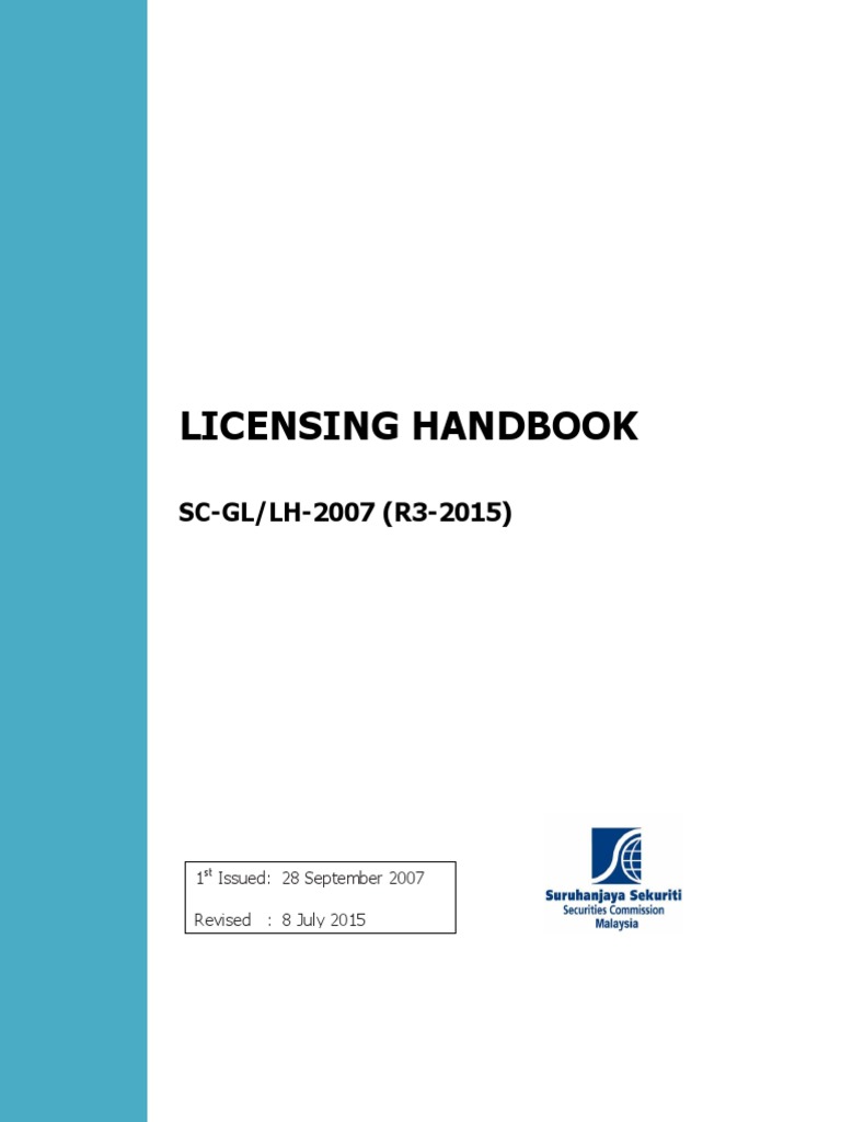 Licensing Handbook | PDF | Investment Management | Securities (Finance)