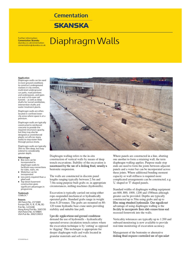 Diaphragm Walls | Deep Foundation | Tunnel
