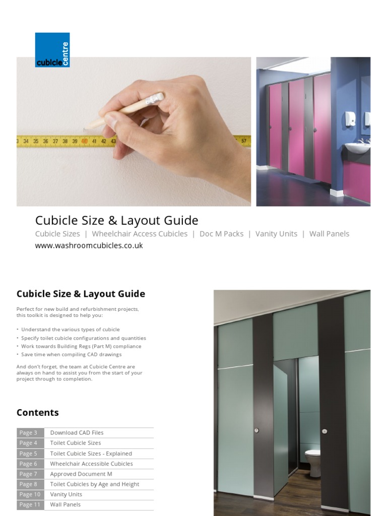 Cubicle Size Guide | PDF | Public Toilet | Computer Aided Design