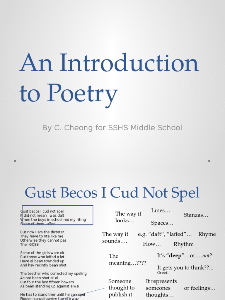 An Introduction To Poetry | PDF | Poetry | Poetics