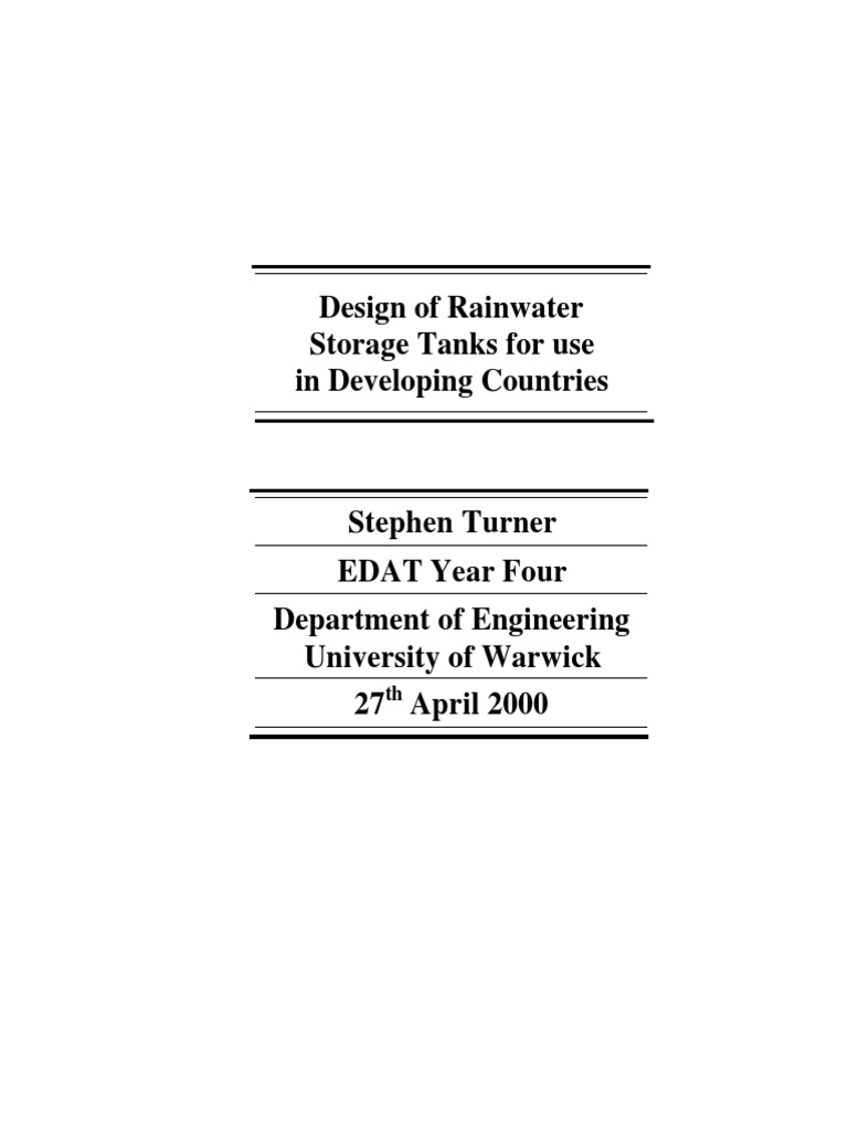 Design of Ferrocement Water Tanks - Stephen Turner PDF | PDF | Bending ...