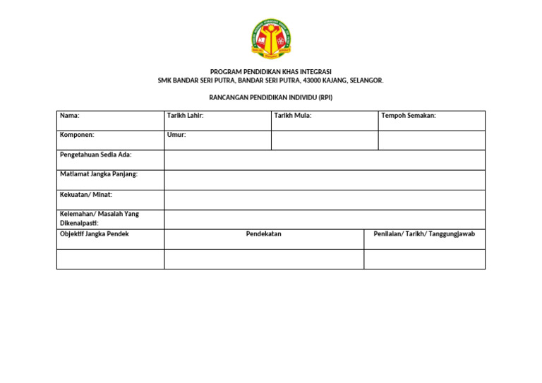 Contoh Format RPI | PDF