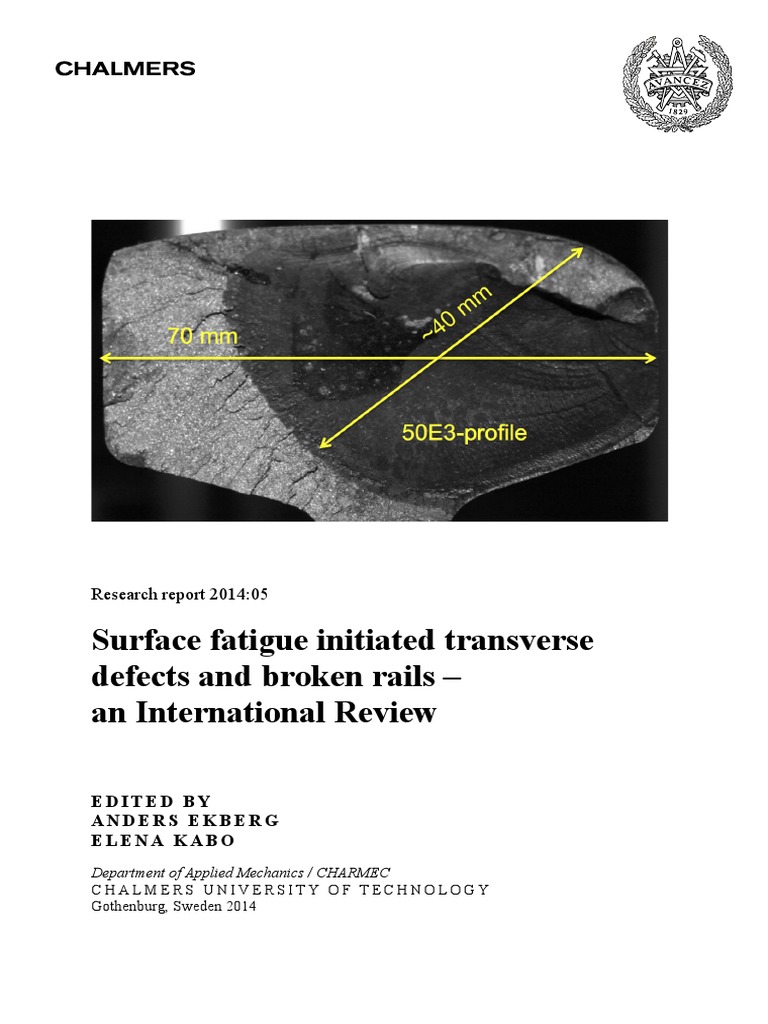 Surface Fatigue Initiated Transverse Defects and Broken Rails - An ...