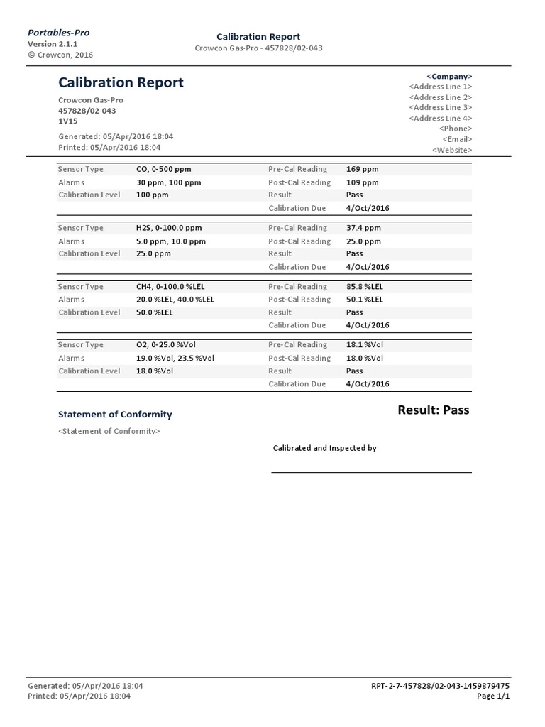 Calibration Report Halul-29 | PDF | Computers | Technology & Engineering