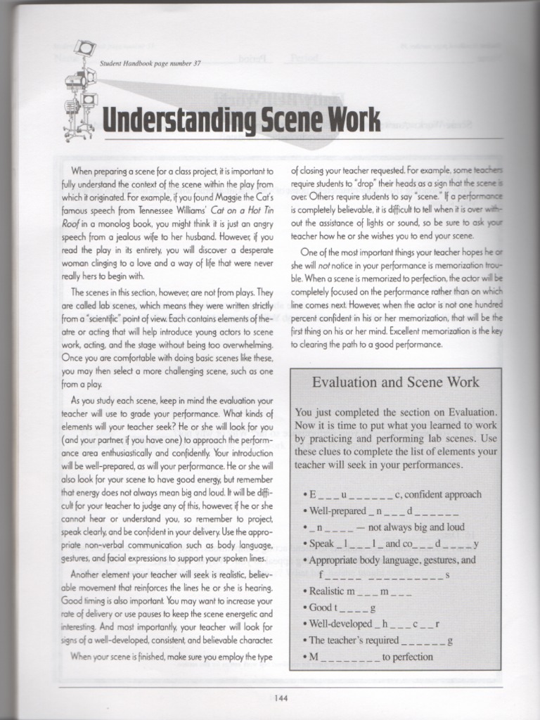 Understanding Scene Work 1 | PDF