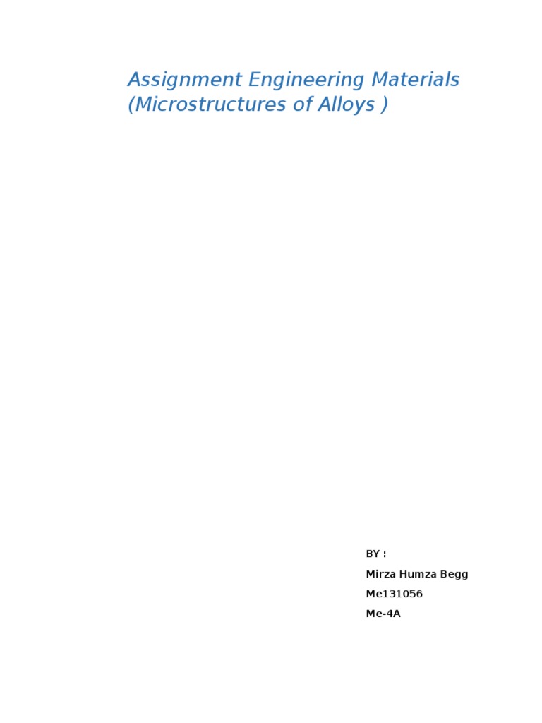 Assignment Engineering Materials | PDF | Heat Treating | Steel