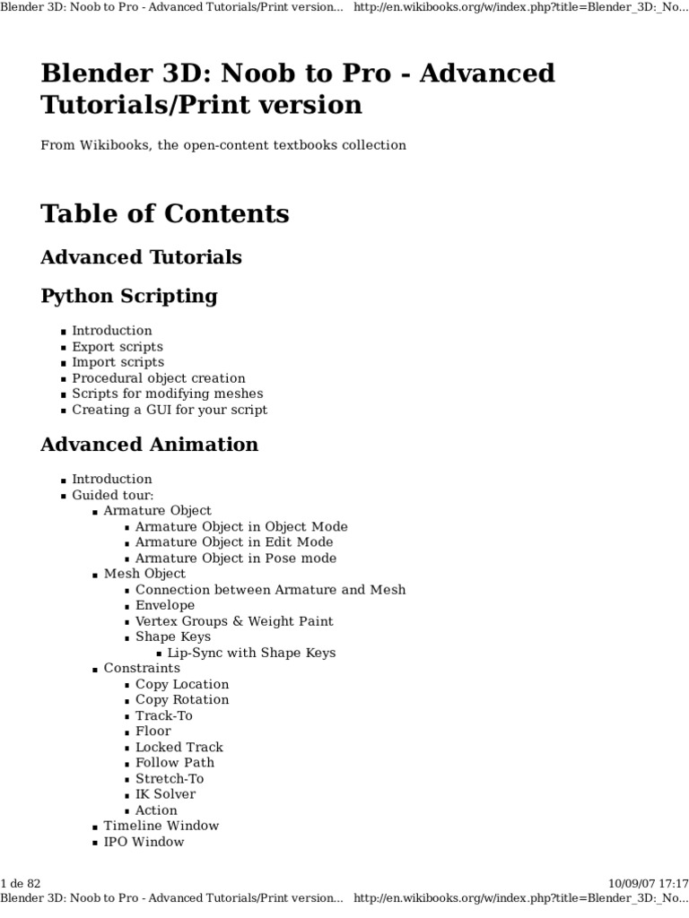Blender 3D - Noob To Pro - Advanced Tutorials | PDF