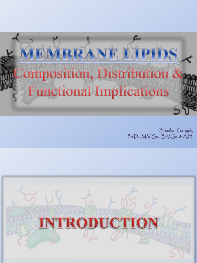 Biochemistry of Membrane Lipids | PDF | Cell Membrane | Lipid