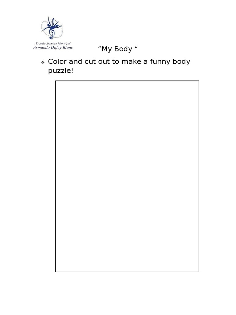Body Parts Puzzle for Kindergarten | PDF