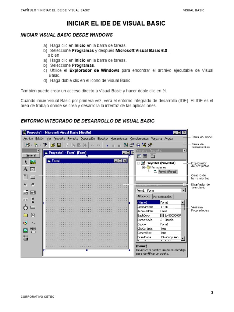 CAPITULO 2 de Visual Basic | PDF | Entorno de desarrollo integrado | Básico