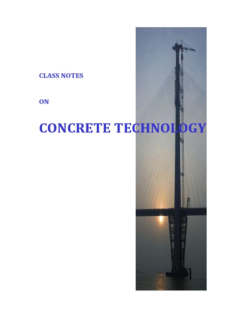 Class Note | PDF | Concrete | Construction Aggregate