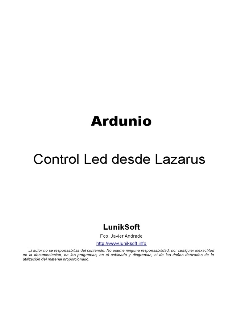 Arduino - Control Led Desde Lazarus | PDF | Arduino | Diodo emisor de luz