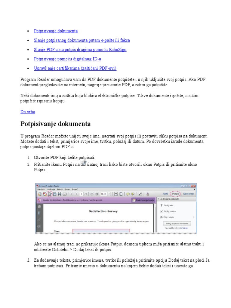 Potpisivanje Dokumenta | PDF
