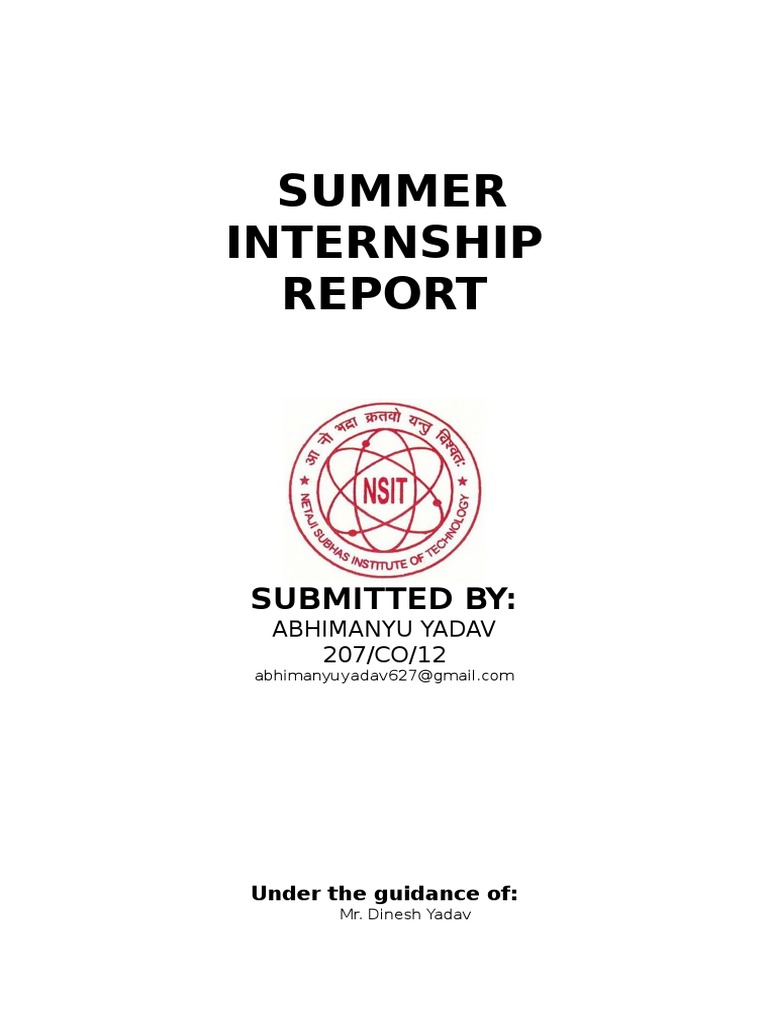 Intern Project Report Pdf Object Computer Science Class Computer Programming 
