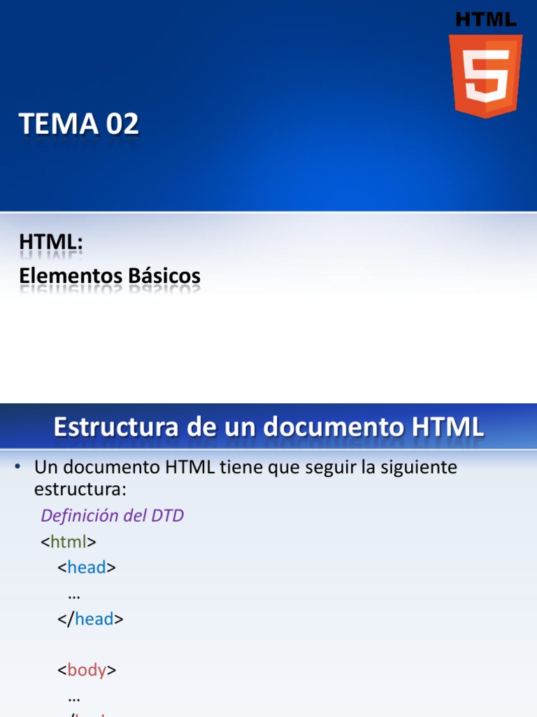 TEMA 02 - HTML - Elementos Basicos | PDF | HTML | Hipervínculo