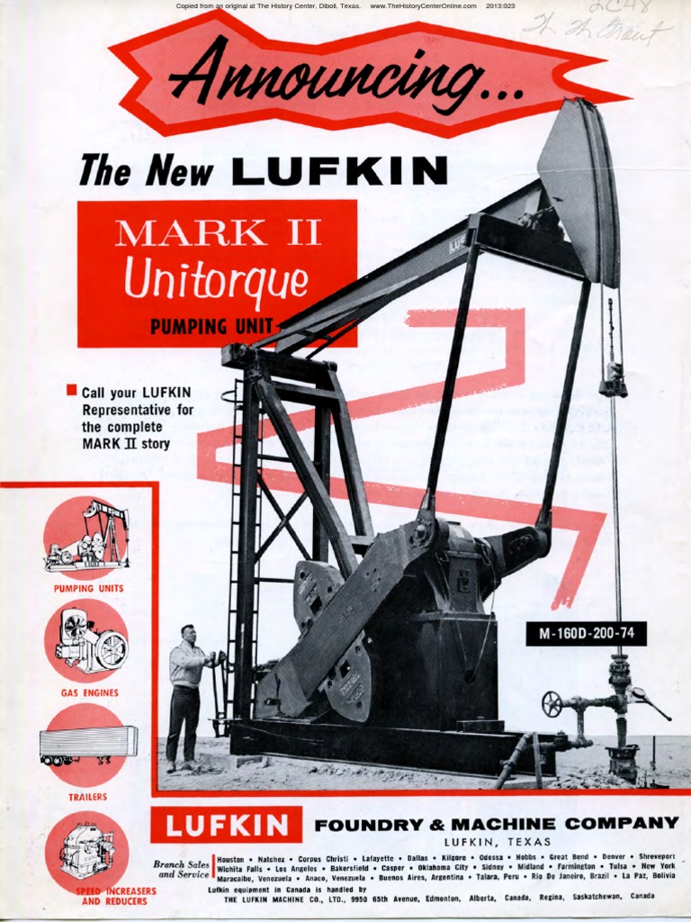 Lufkin Pumping Unit Overview | PDF | Travel