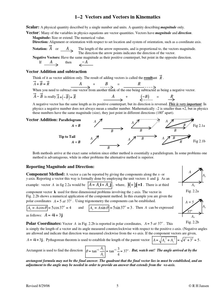 sg02 Vectors | PDF | Euclidean Vector | Cartesian Coordinate System