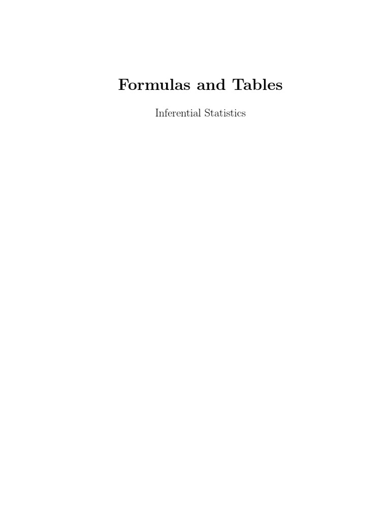 Formula Stables | PDF | Errors And Residuals | Regression Analysis