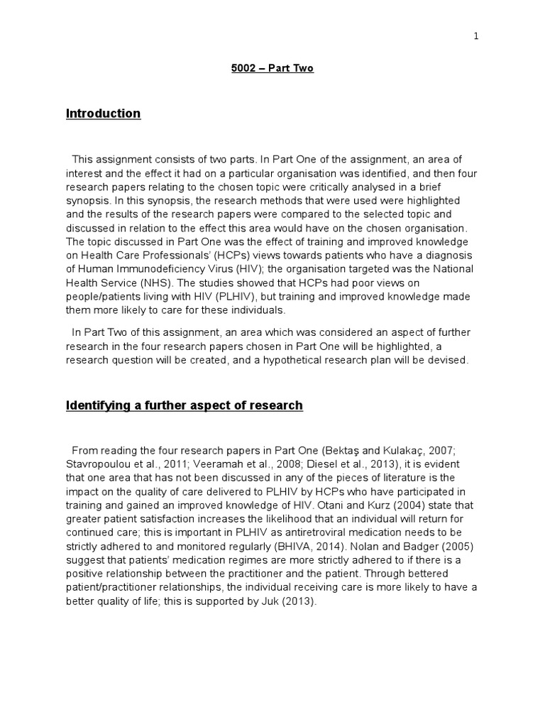 Assignment HIV | PDF | Questionnaire | Nursing