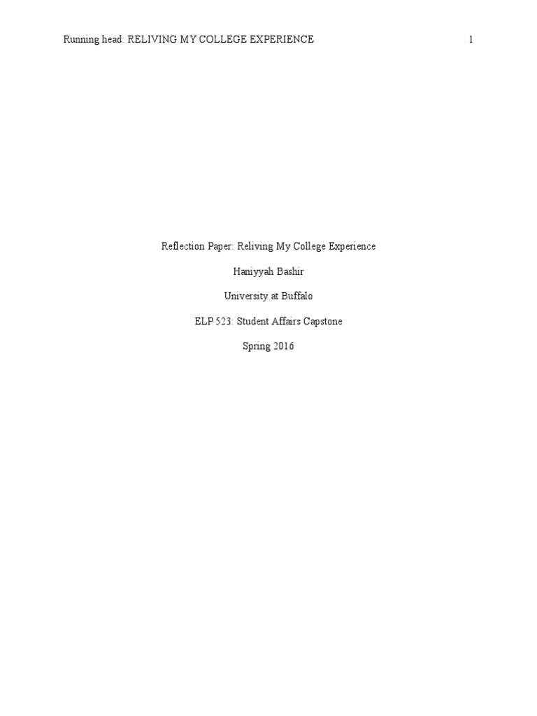 Reflecting on My College Journey | PDF | Students | College